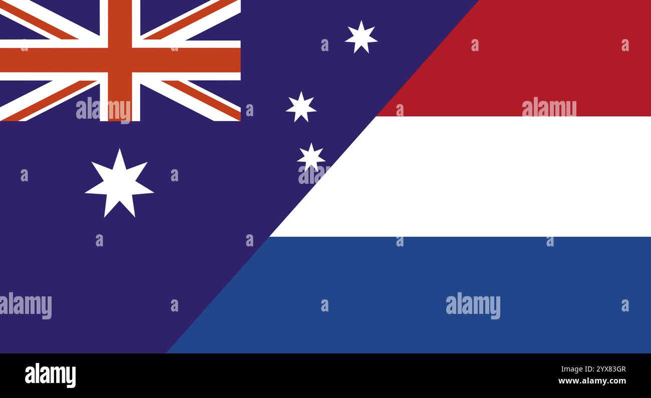 Flags of Australia and Netherlands. Two Flags Together Australian and ...