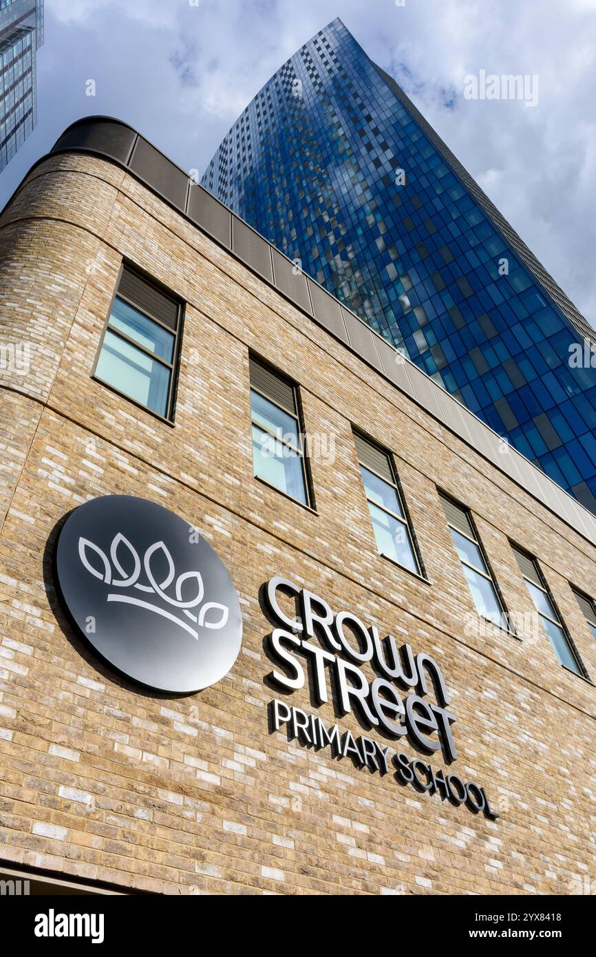 The Crown Street primary school and The Blade apartment block, Crown ...