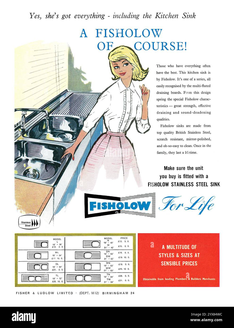 1960s kitchen sink Cut Out Stock Images & Pictures - Alamy