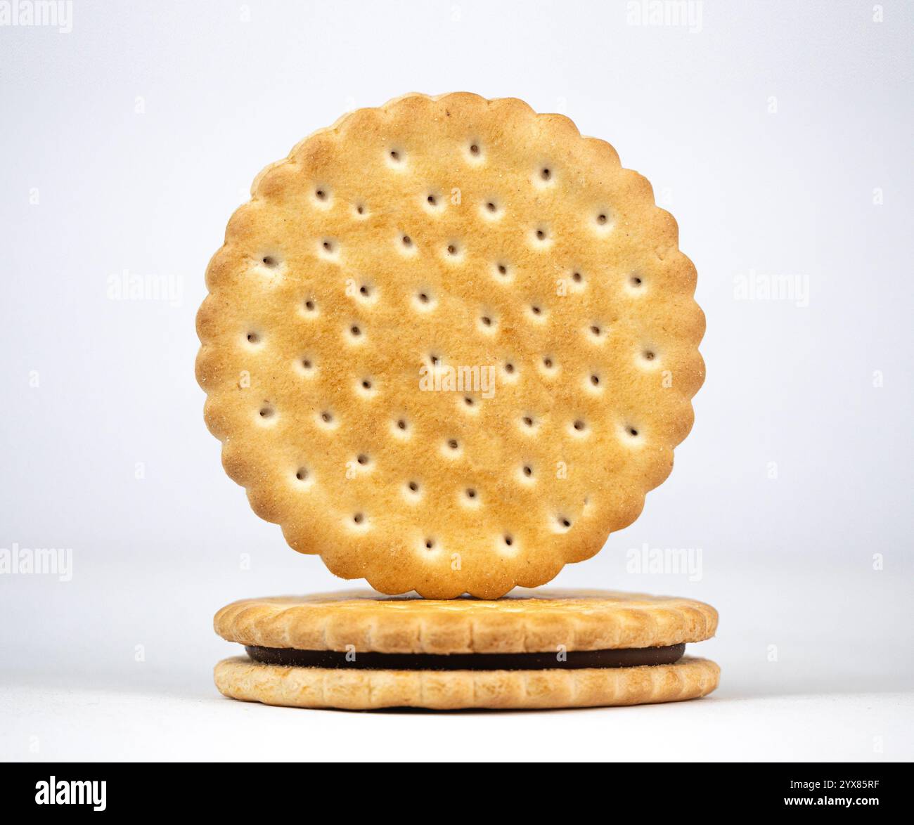 Round chocolate biscuits filled hi-res stock photography and images - Alamy