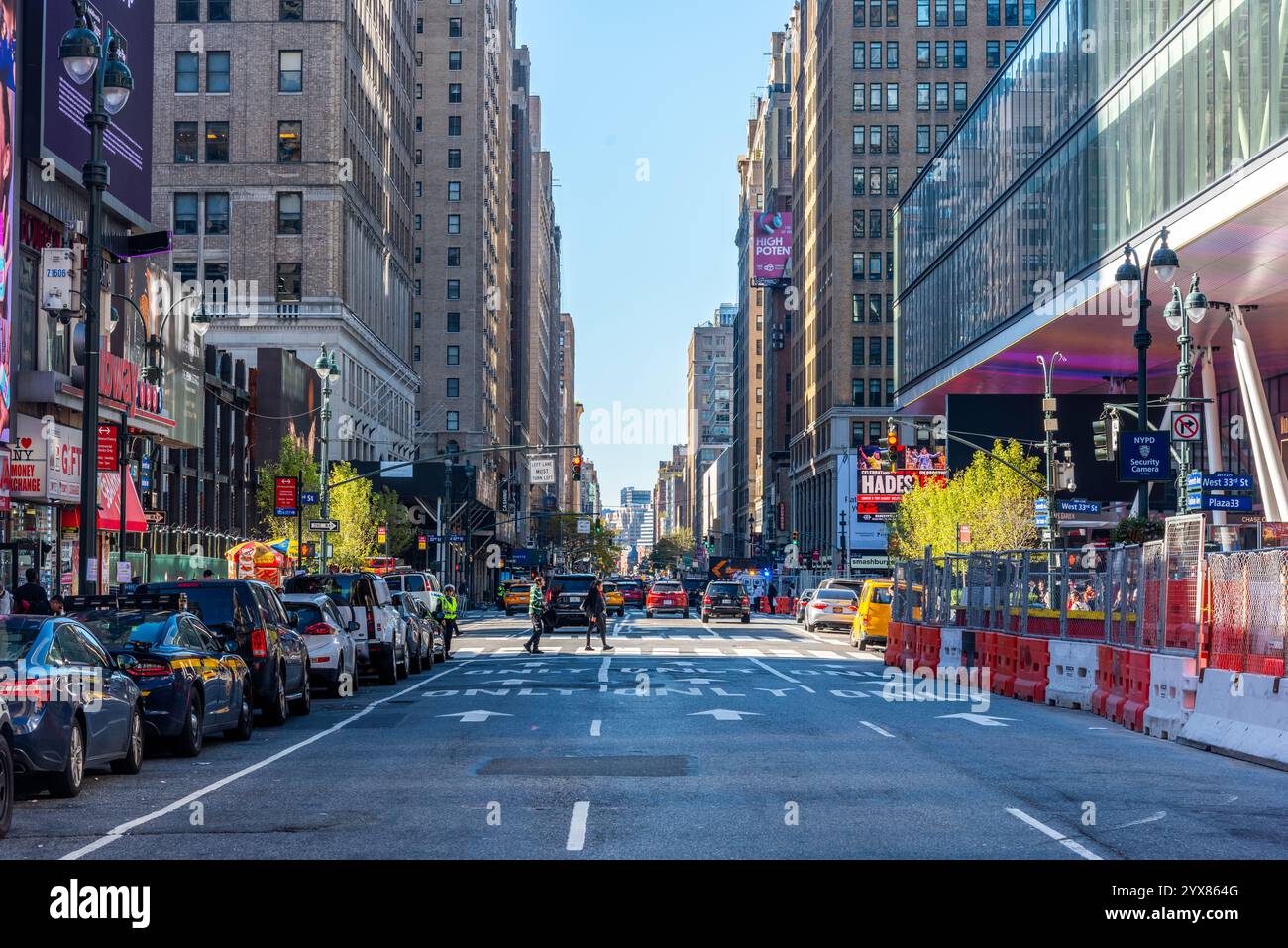 New York, USA - October 086 2024: Crossroad in Midtown Manhattan on a ...