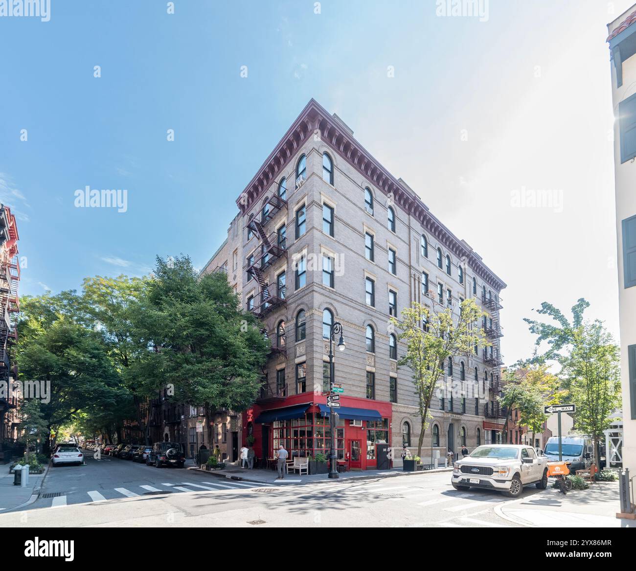 New York, USA - 09 October 2024: Famous FRIENDS building in Greenwich ...