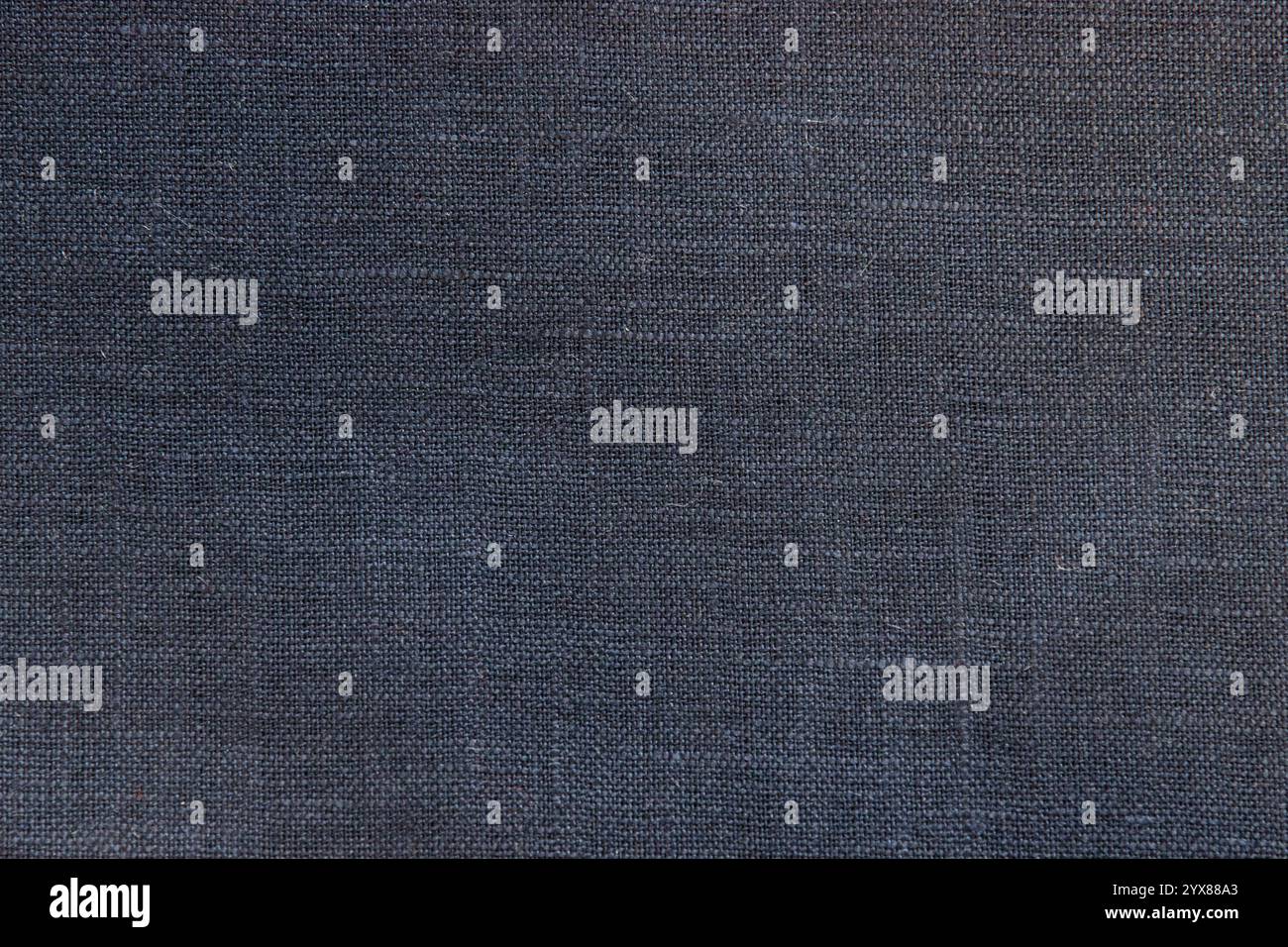Dark navy color linen fabric texture closeup as textile background ...