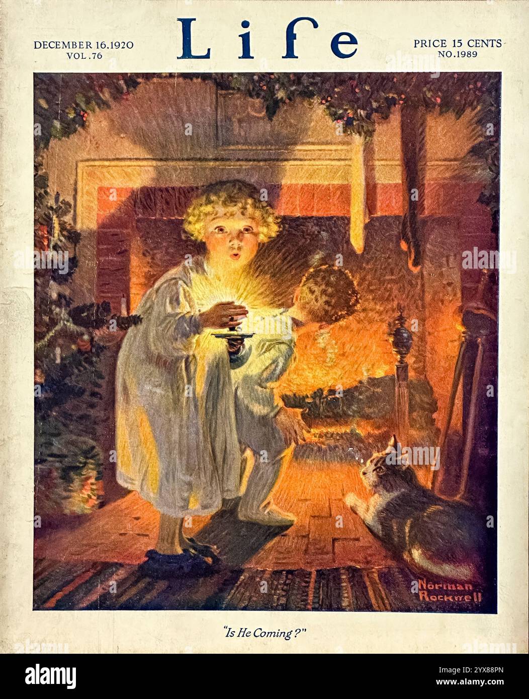 1920 Life magazine Christmas cover with “Is He Coming?” by Norman ...