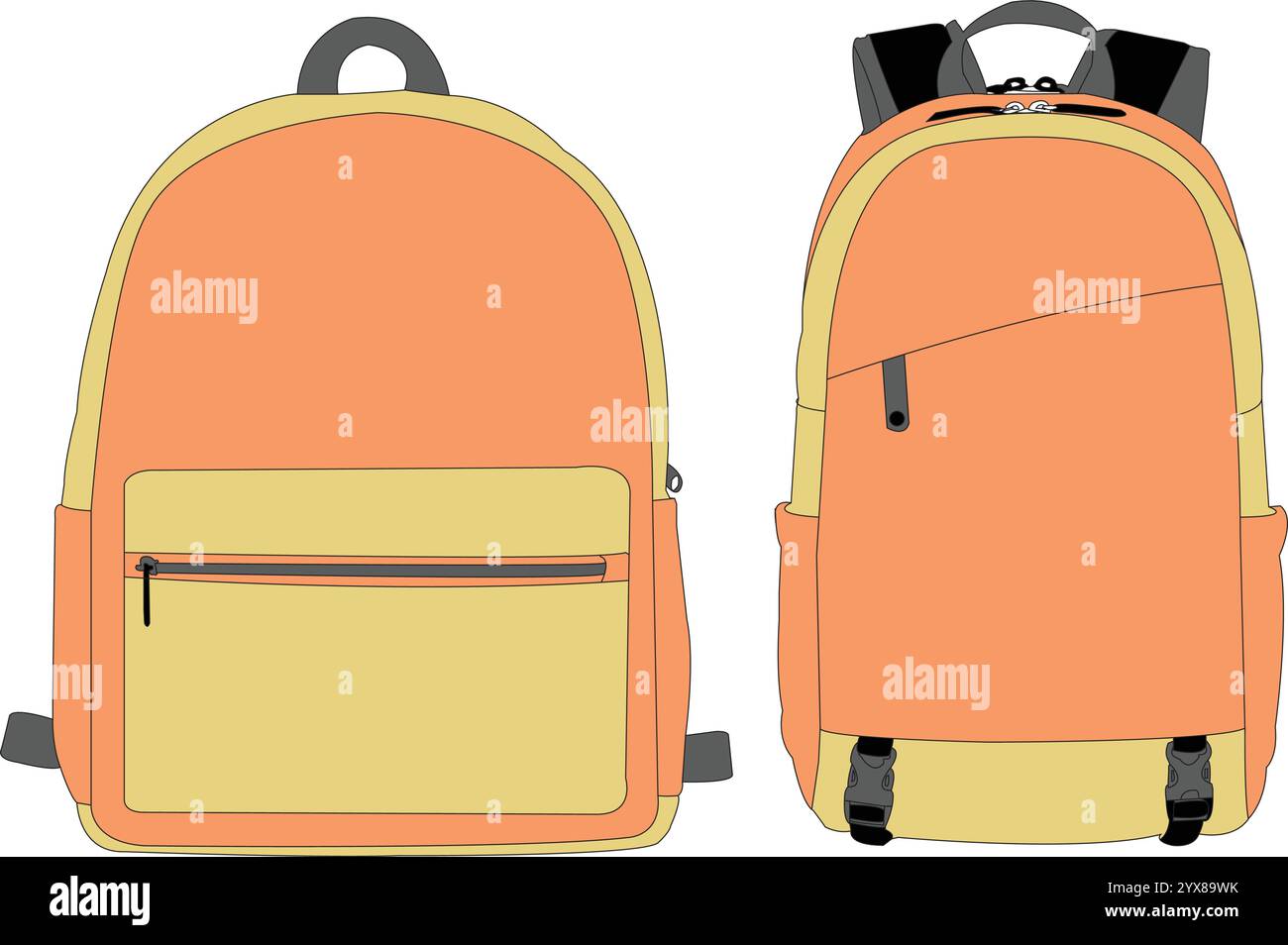 backpack school ccolorfull, cartoon backpack isolated, backpacks flat vector, Cartoon school ...