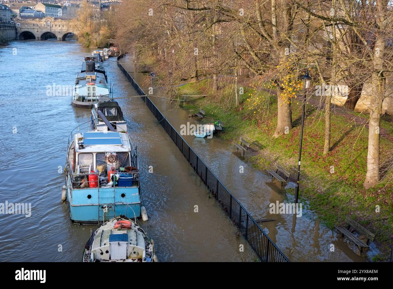 Bath, Somerset - 27 November 2024 - Flooding caused by Storm Bert near ...