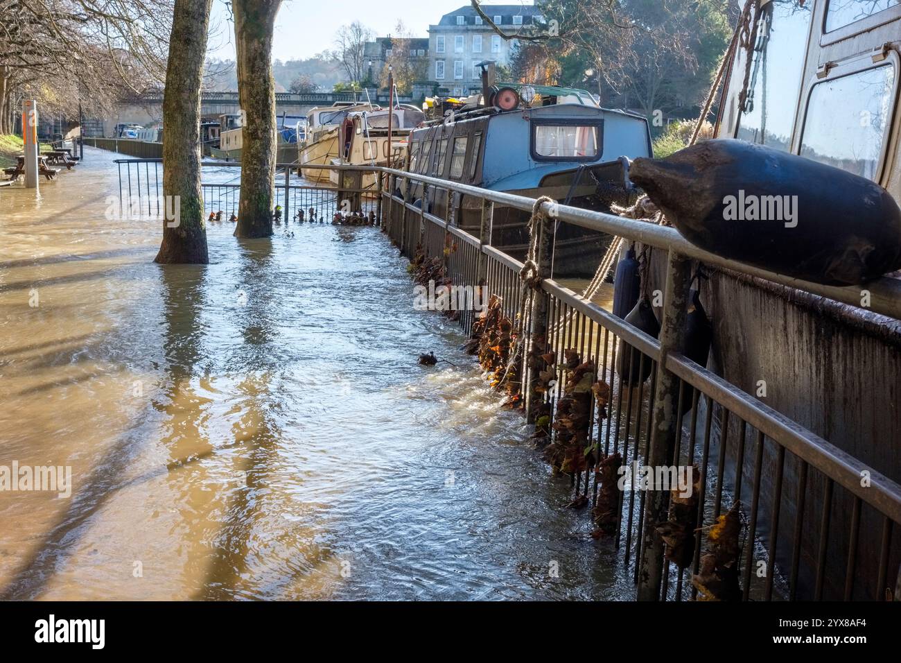 Bath, Somerset - 27 November 2024 - Flooding caused by Storm Bert near ...