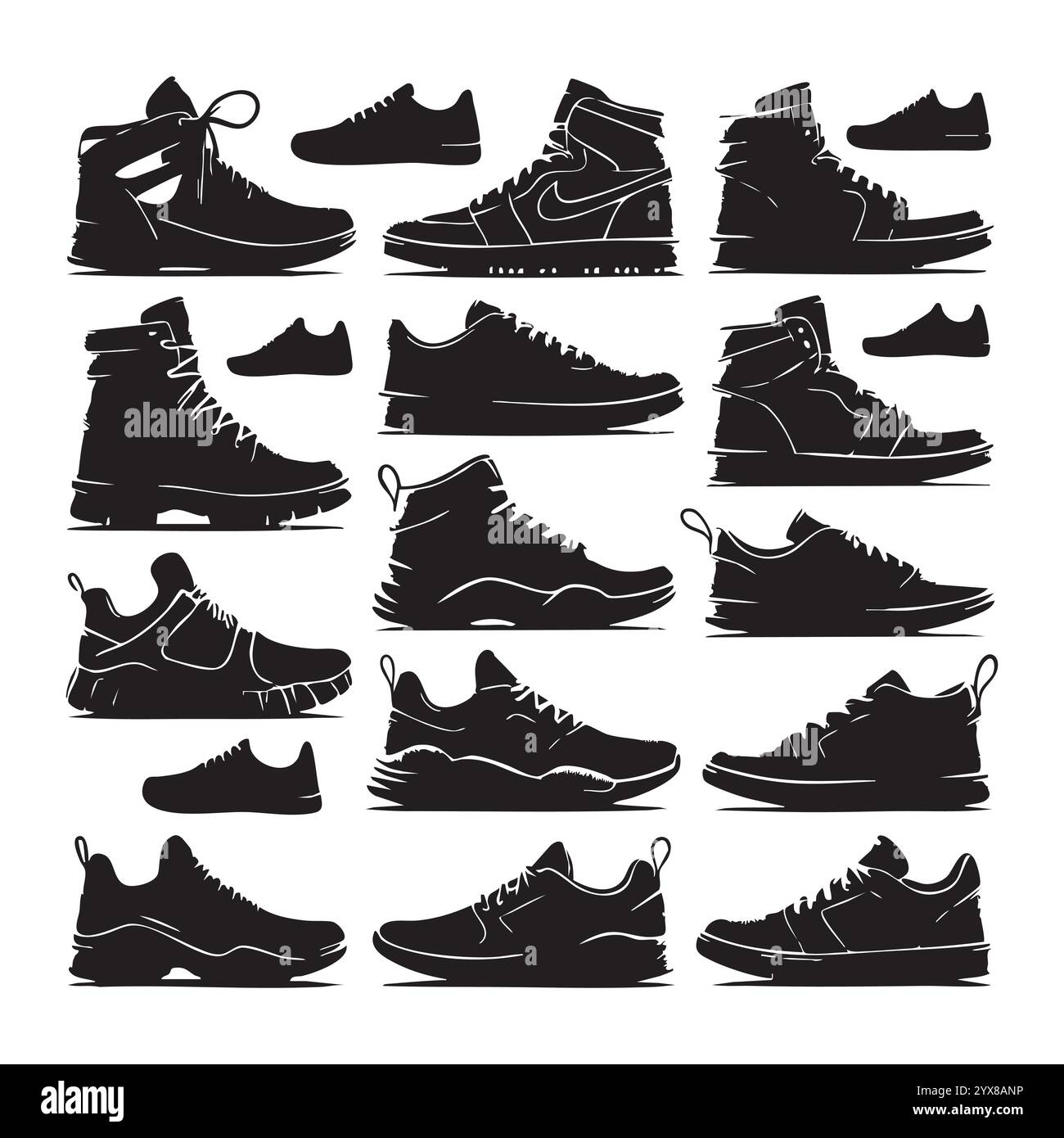 Set collection full length Black and White Stock Photos & Images - Alamy