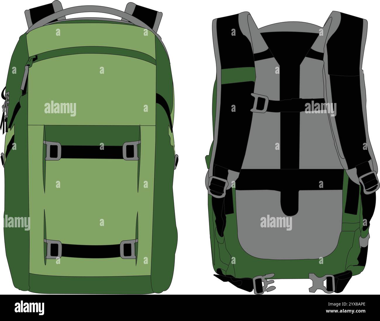 backpack school ccolorfull, cartoon backpack isolated, backpacks flat ...