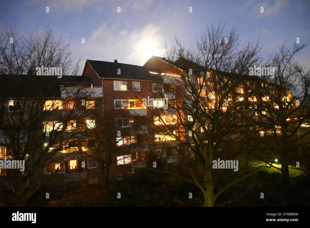 Copenhagen/ DenmarK/14 DECEMBER 2024/ cando residentn lights on ...