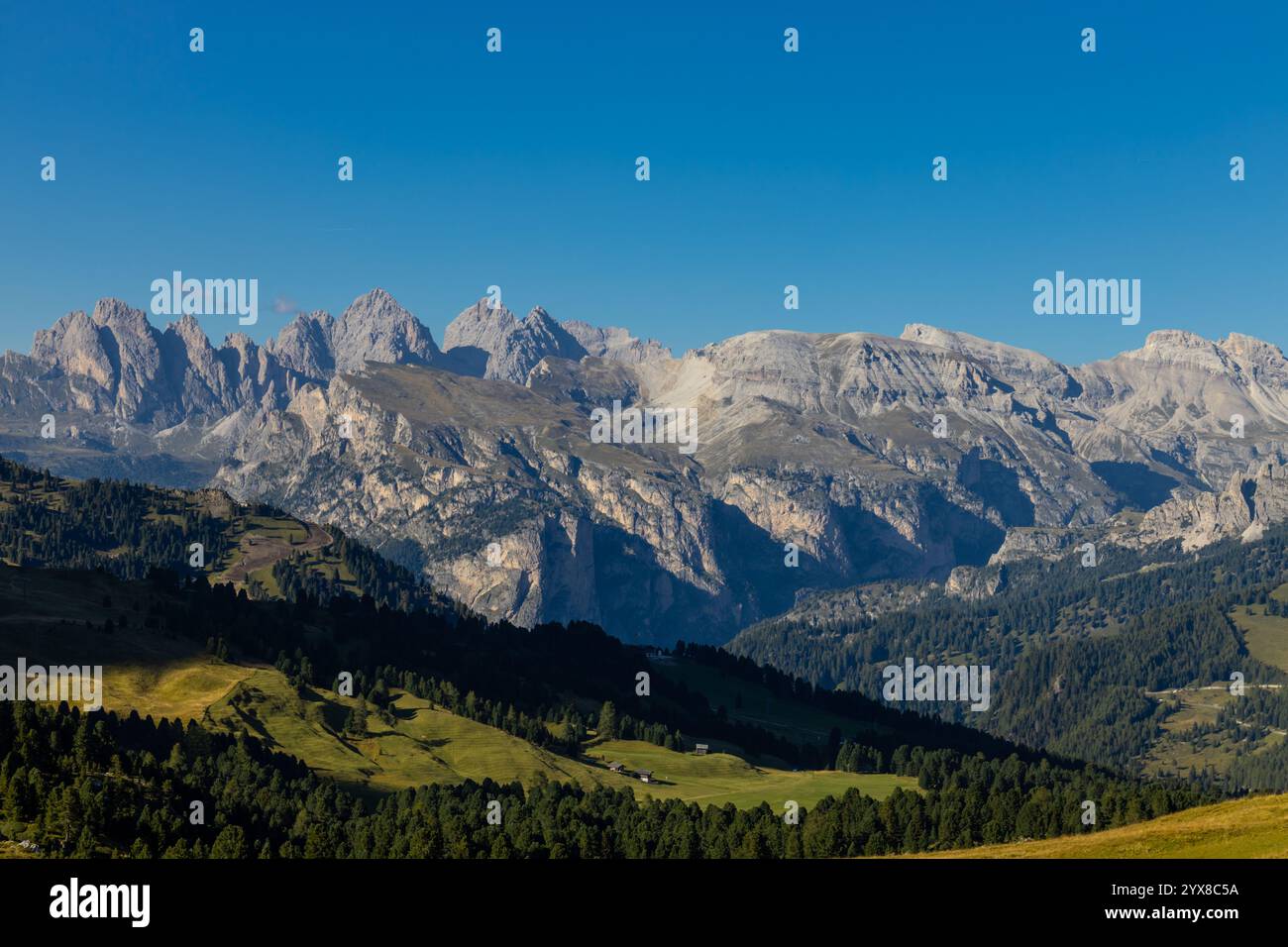 Marmolada peak, the highest mountain in the Dolomites. The rocky wall ...