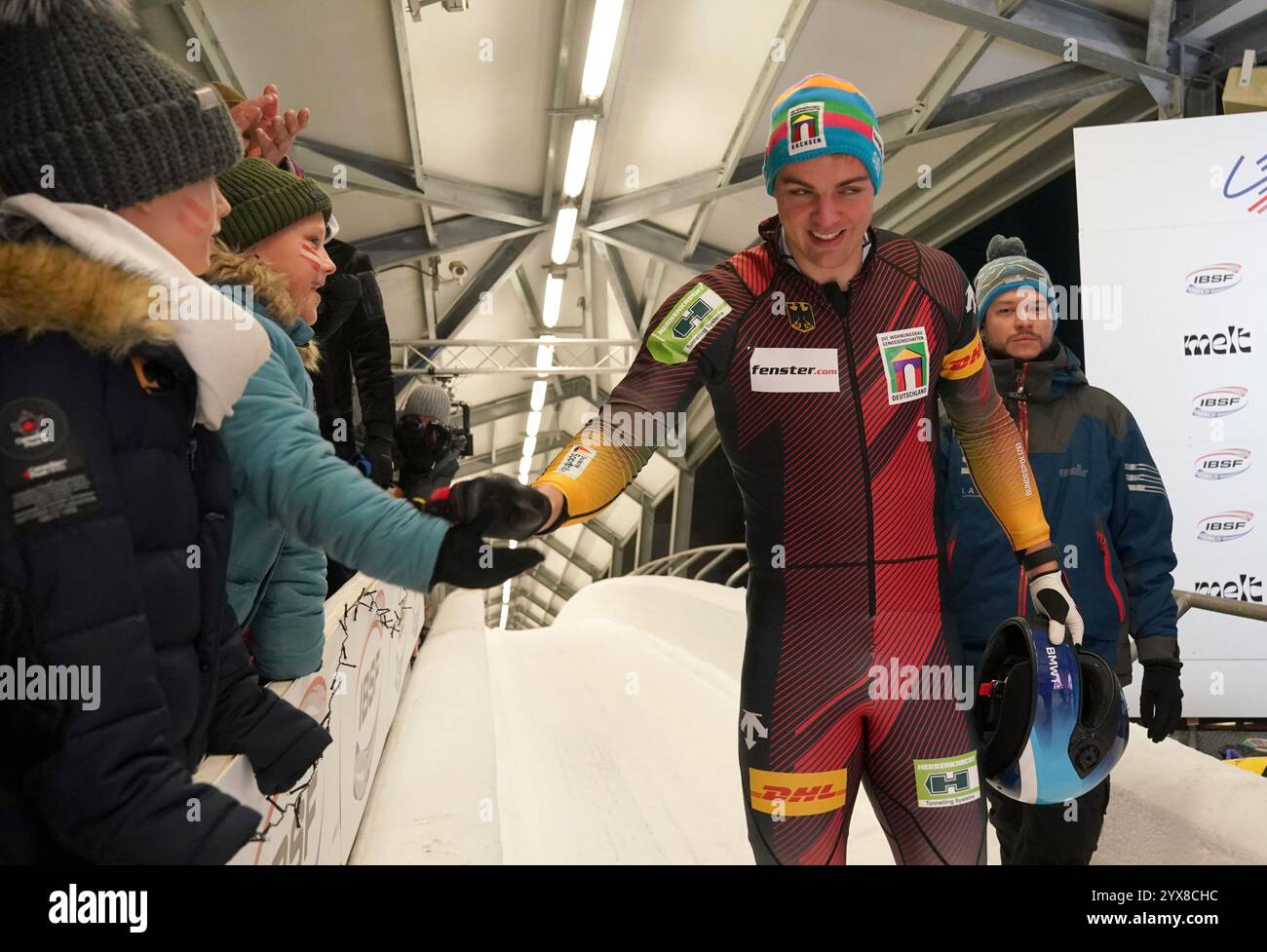 14 December 2024, Latvia, Sigulda: Bobsleigh, World Cup, two-man ...