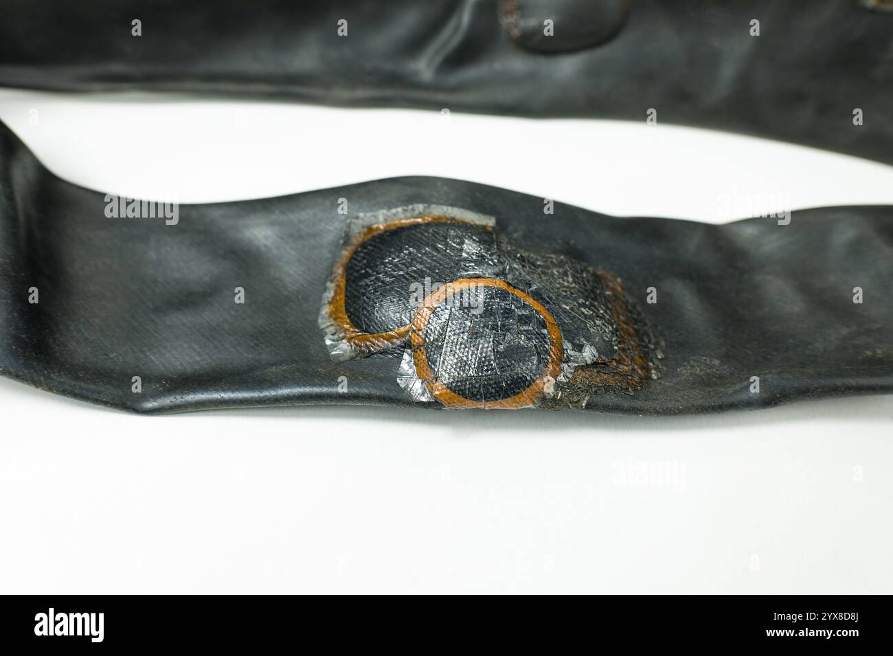 Fixed puncture on the bicycle tube Stock Photo - Alamy