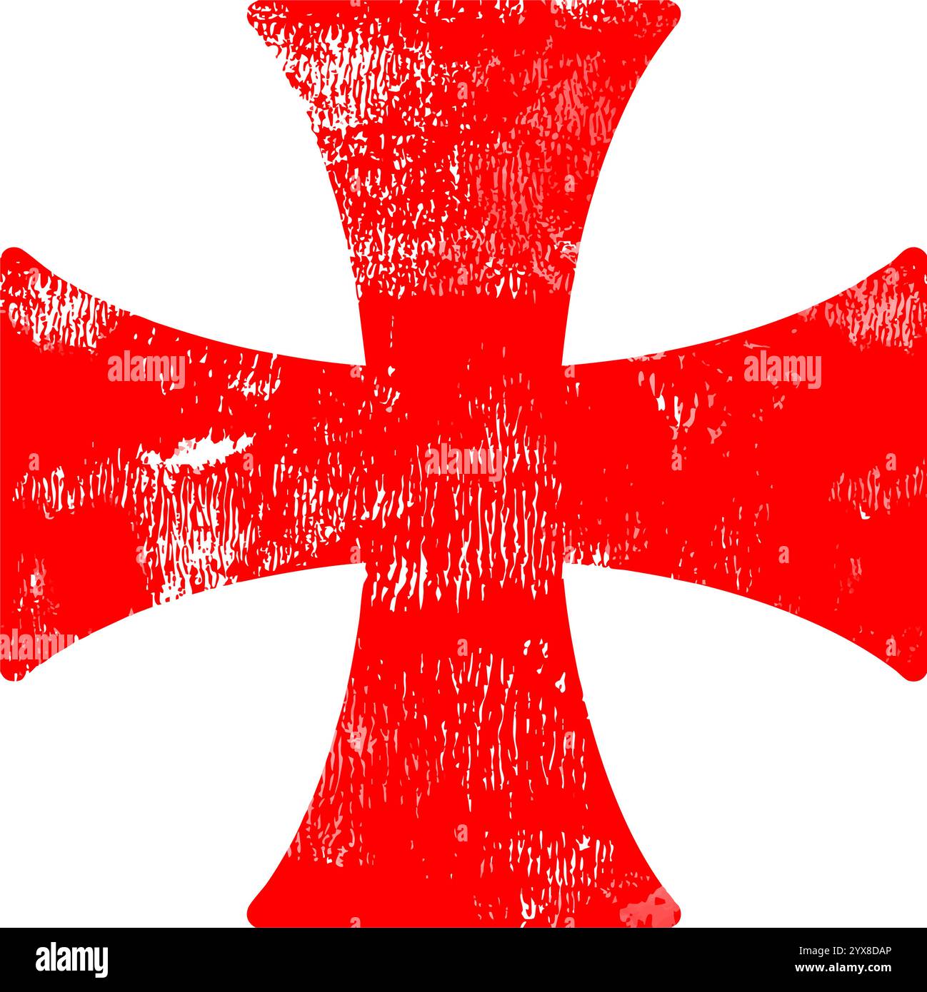 red vintage style knights templar cross. Vector illustration Stock Vector Image & Art - Alamy