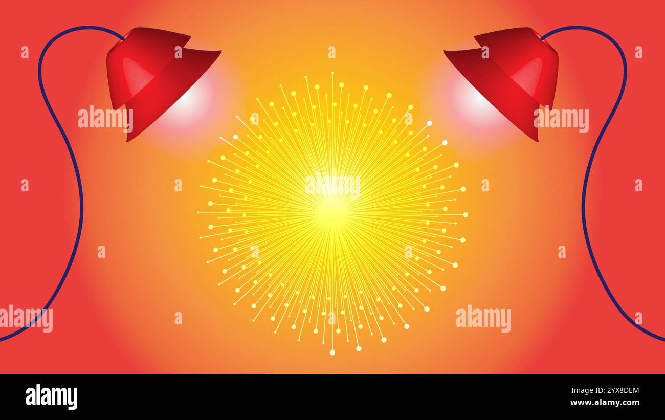 Yellow lights glowing in Stock Vector Images - Alamy