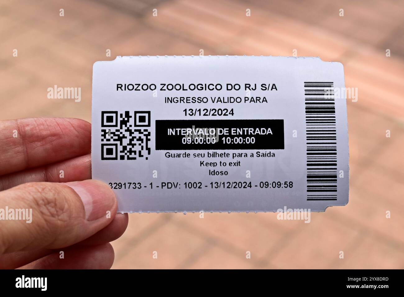 RIO DE JANEIRO, BRAZIL - December 13, 2024: Entrance ticket to Bio ...