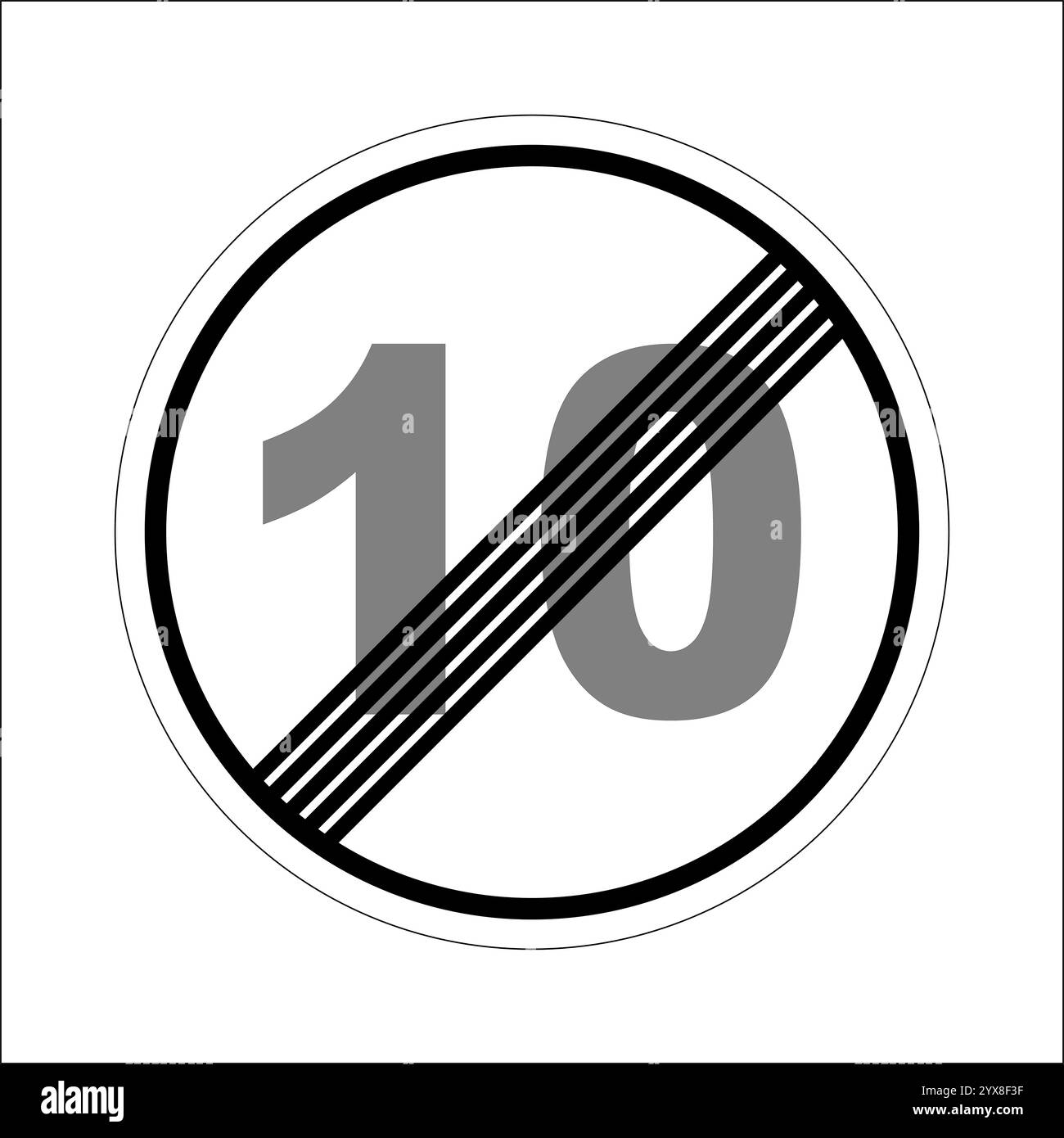 Ten miles per hour sign Stock Vector Images - Alamy