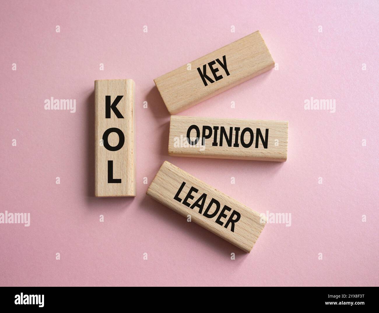 KOL - Key Opinion Leader symbol. Concept word KOL on wooden blocks ...