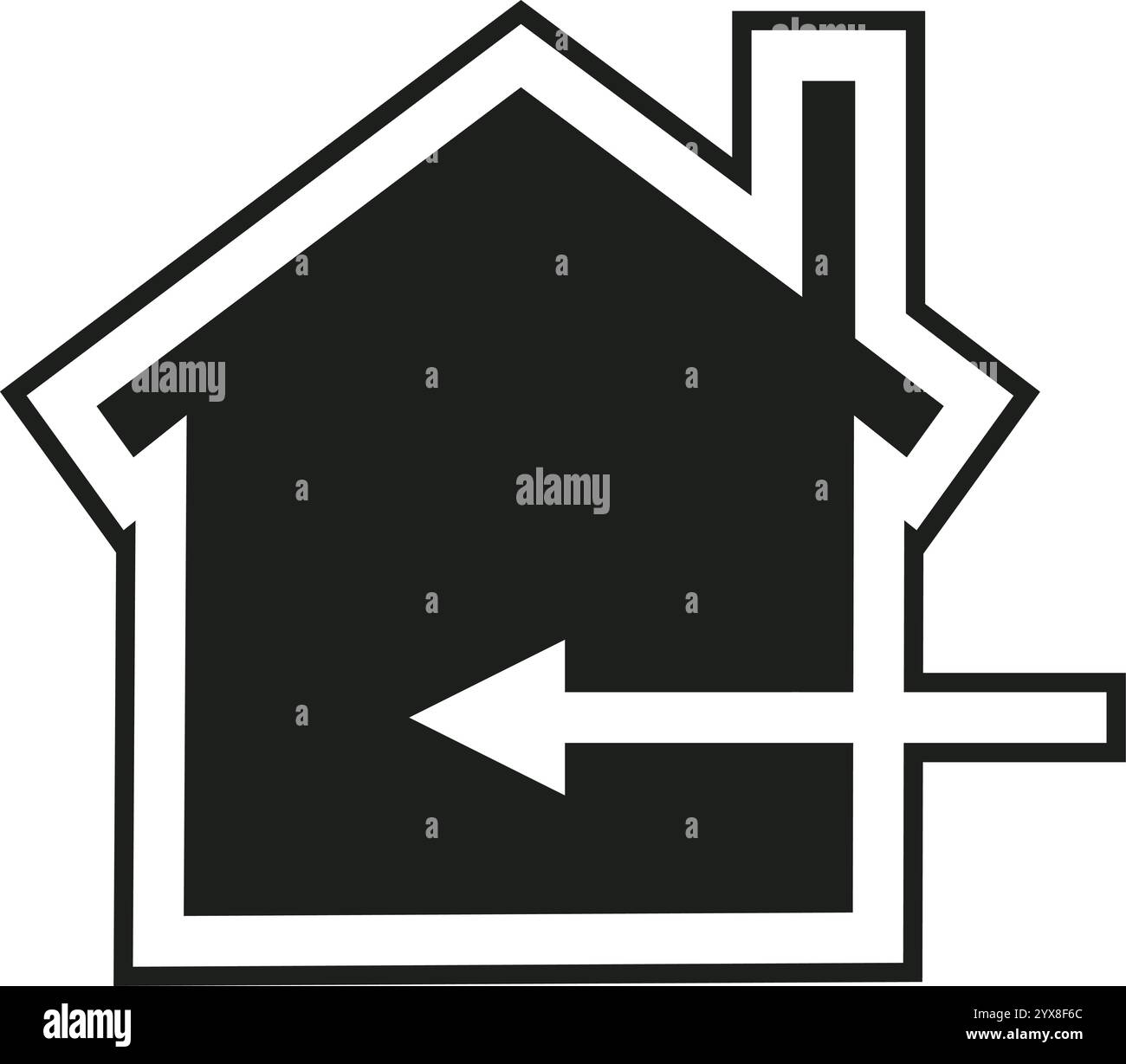 Stay at a safe place icon Stock Vector Images - Alamy