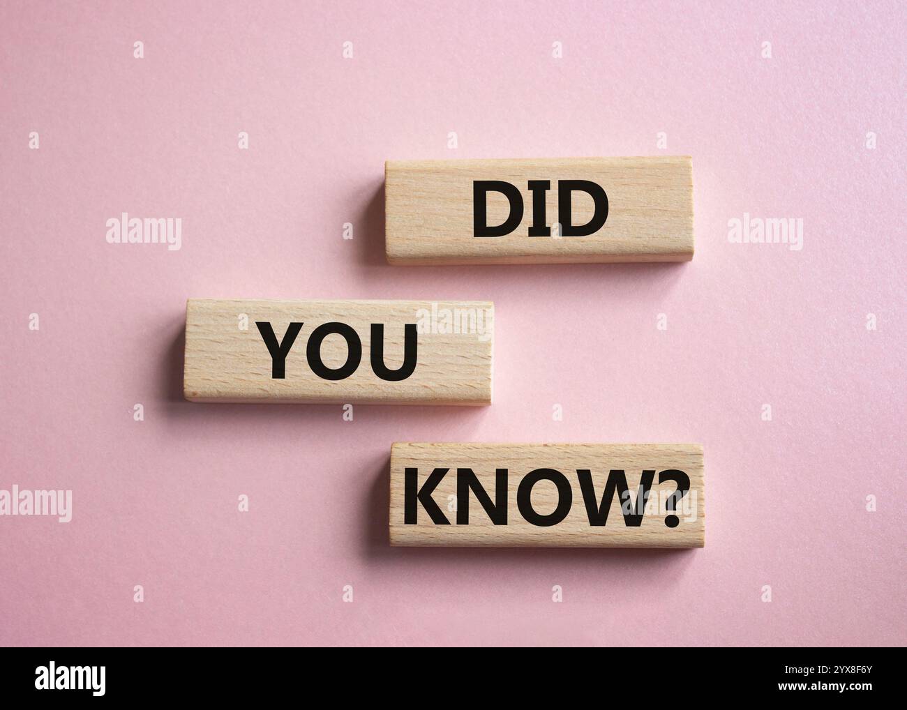 Did you know symbol. Wooden blocks with words Did you know. Beautiful ...