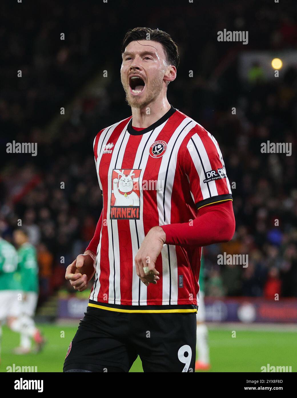 Kieffer Moore of Sheffield United celebrates his goal to make it 2-0 ...