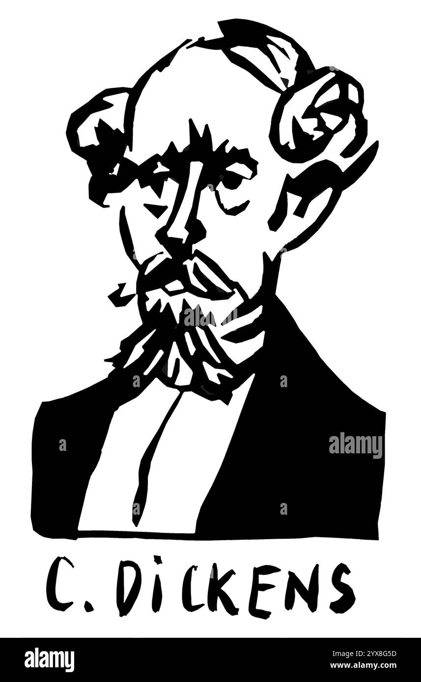Charles Dickens portrait Stock Photo - Alamy
