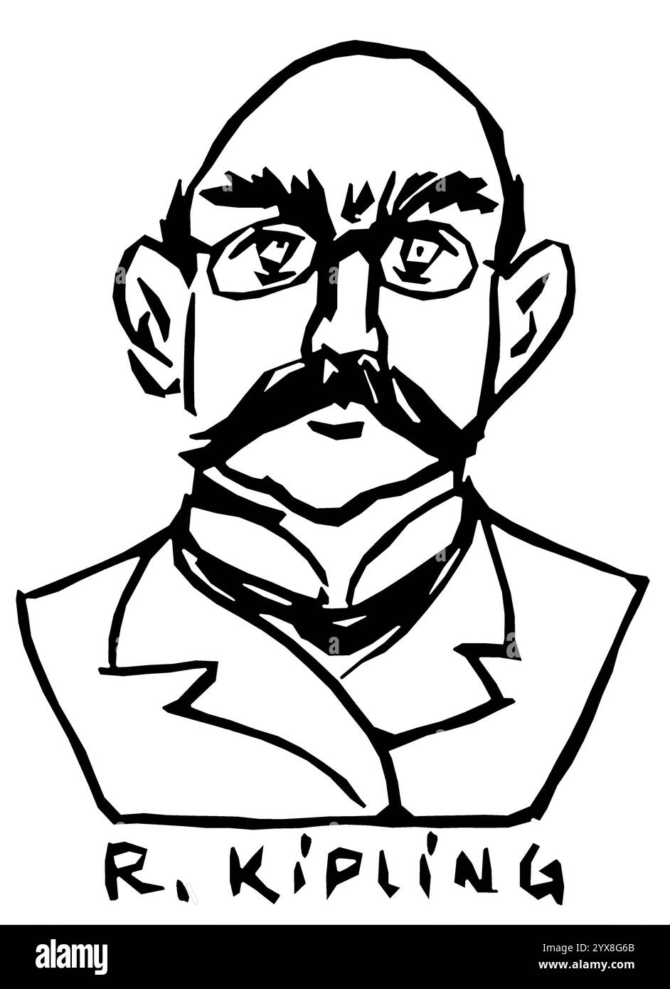 Rudyard Kipling portrait Stock Photo - Alamy