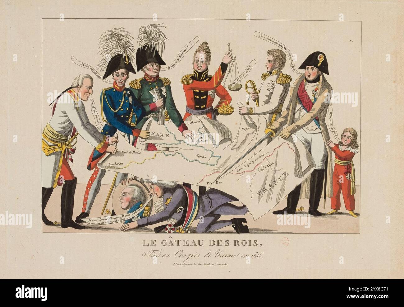 The Kings' Cake being Cut at the Congress of Vienna (November 1814-June ...