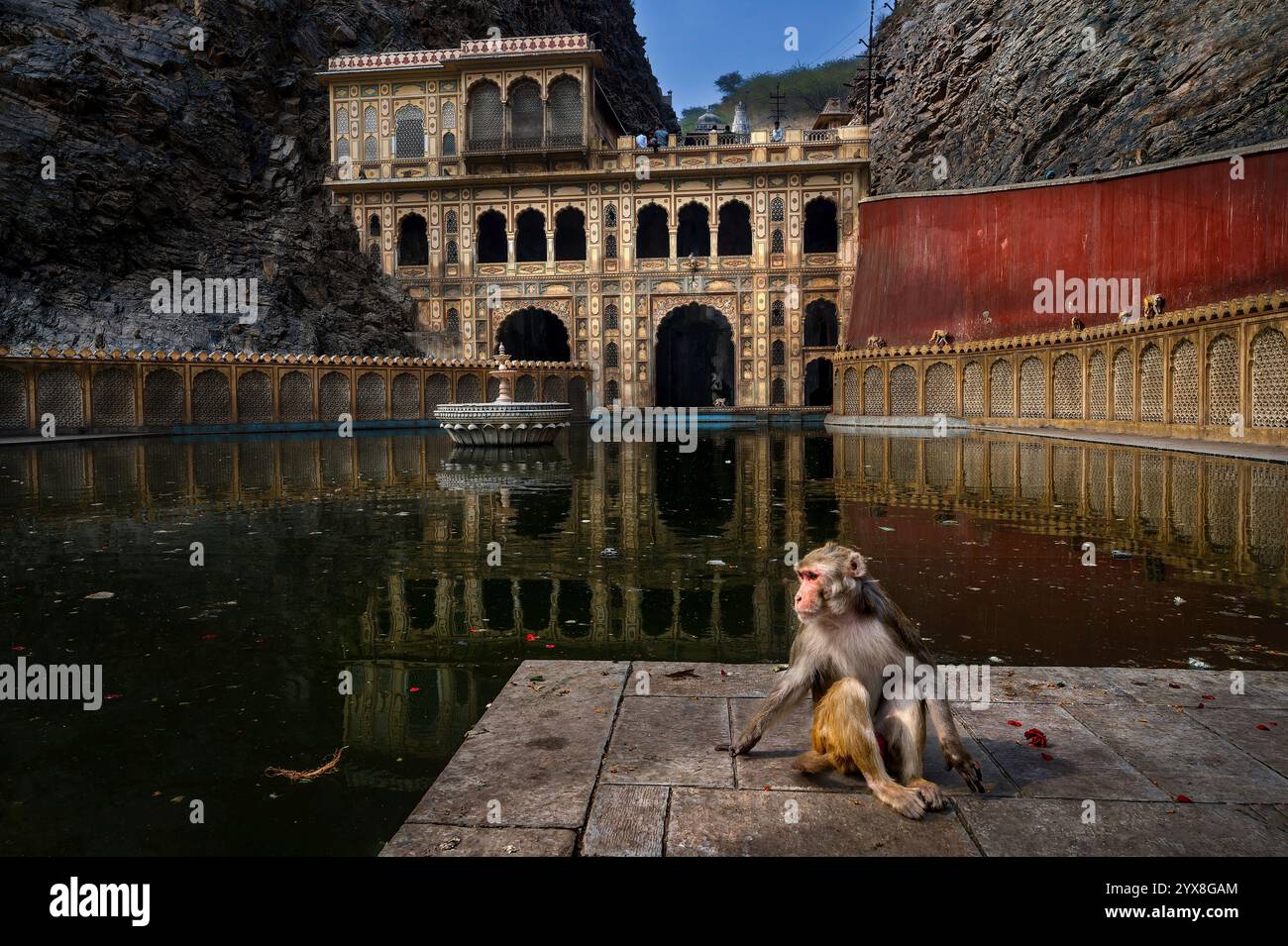 Water Tank at Monkey Temple, Galta Ji, Jaipur, Rajasthan, India Stock ...
