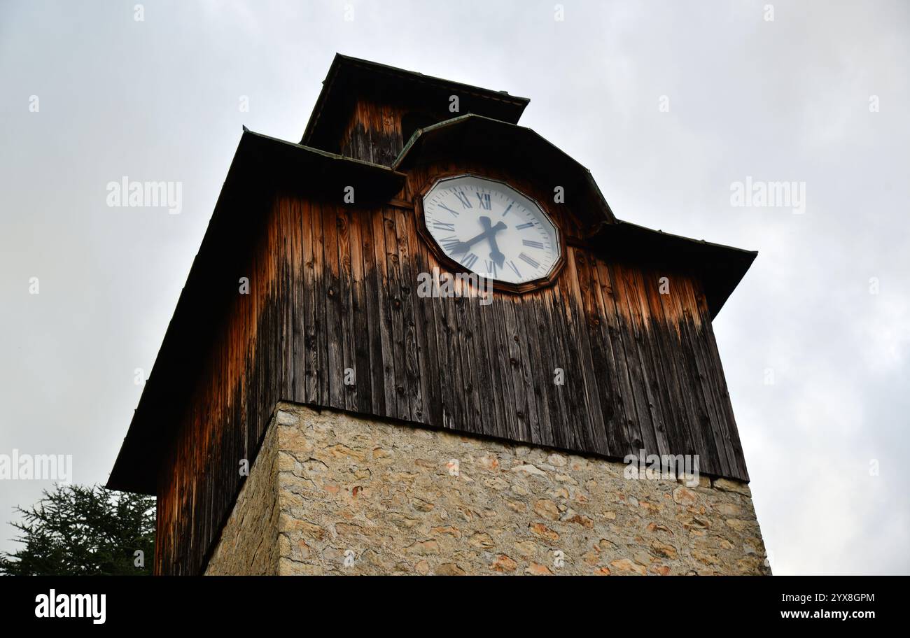 Historical Clock Tower in Ohrid, Macedonia Stock Photo - Alamy