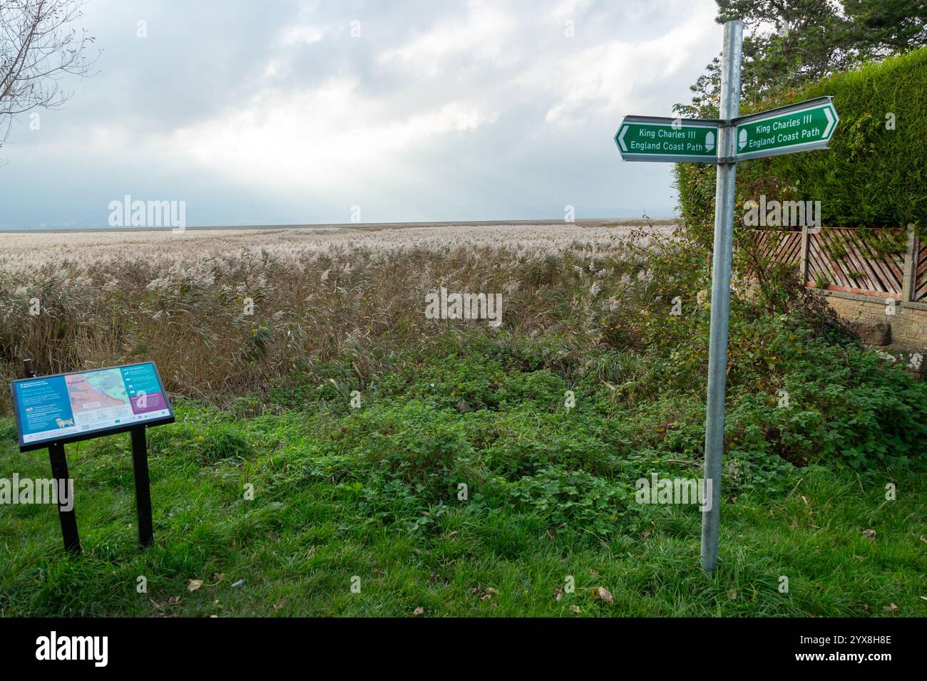 The King Charles III England Coast Path National Trail near Neston on ...