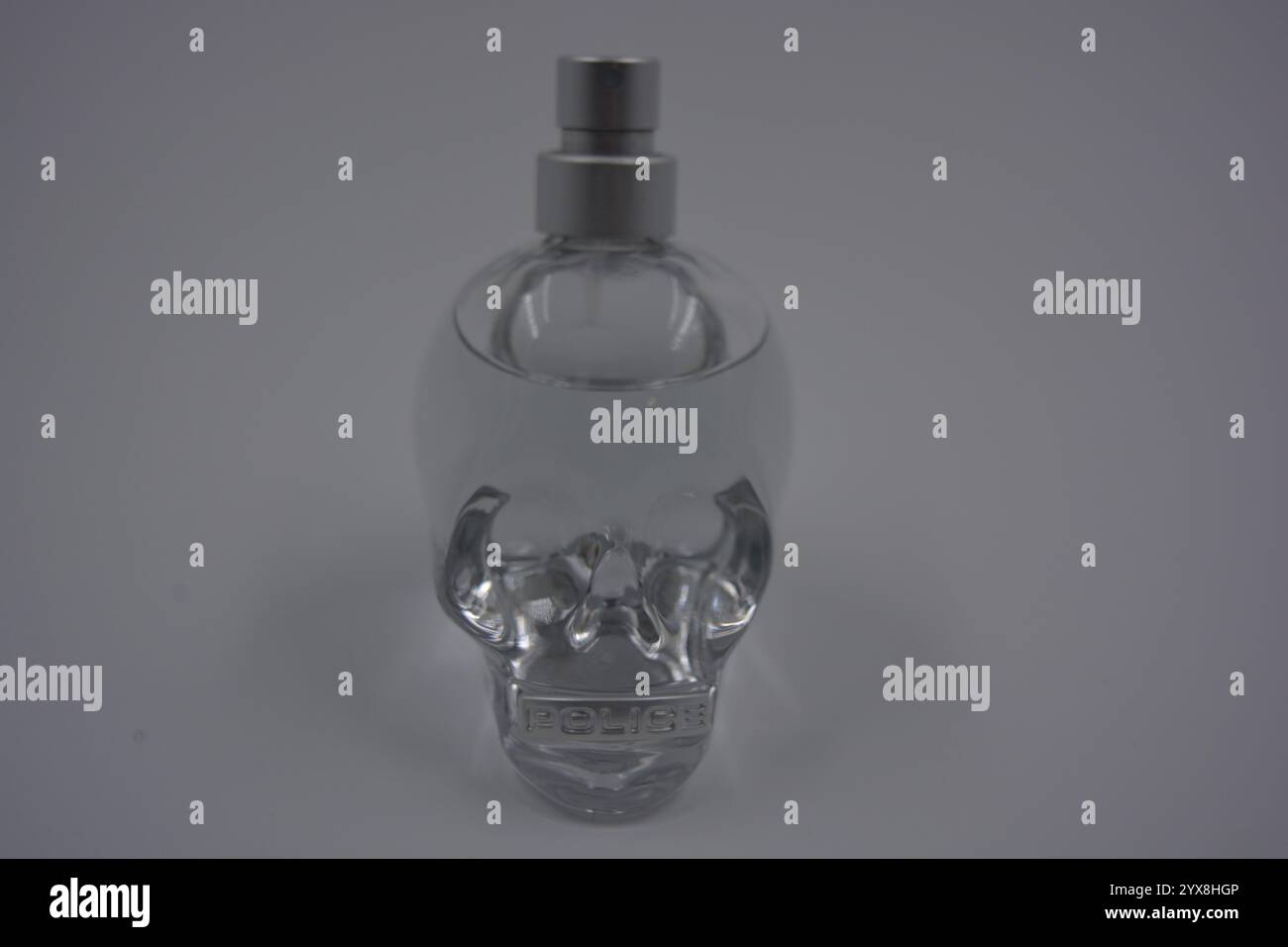 Objects, things, cosmetics and perfumes. A beautiful transparent glass ...