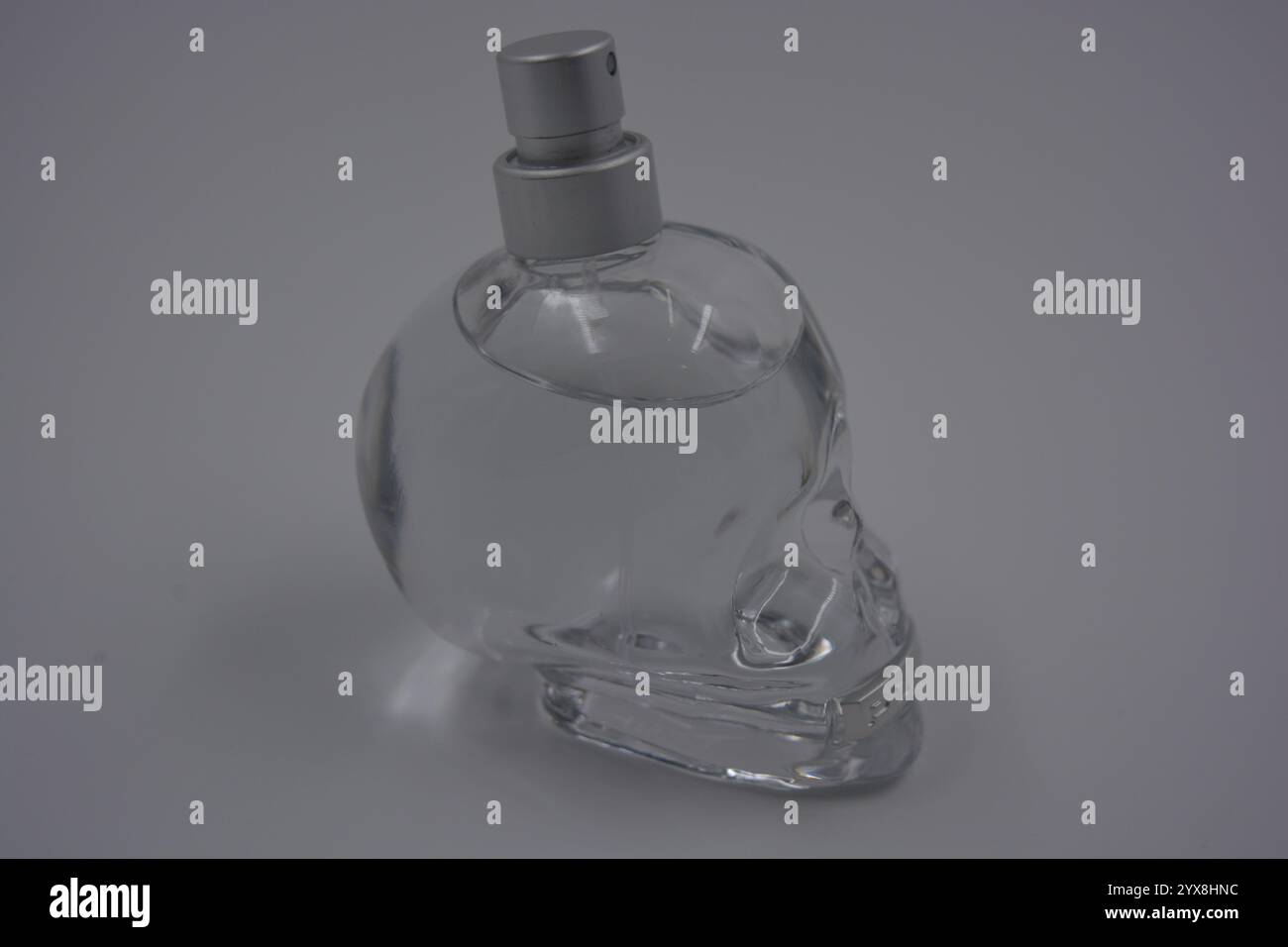 Objects, things, cosmetics and perfumes. A beautiful transparent glass ...