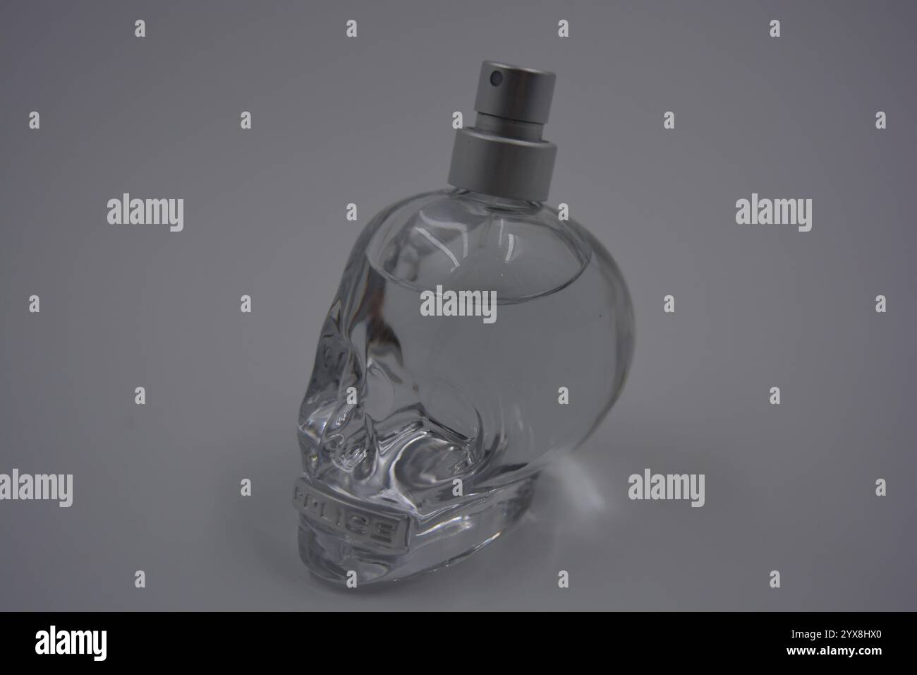 Objects, things, cosmetics and perfumes. A beautiful transparent glass ...