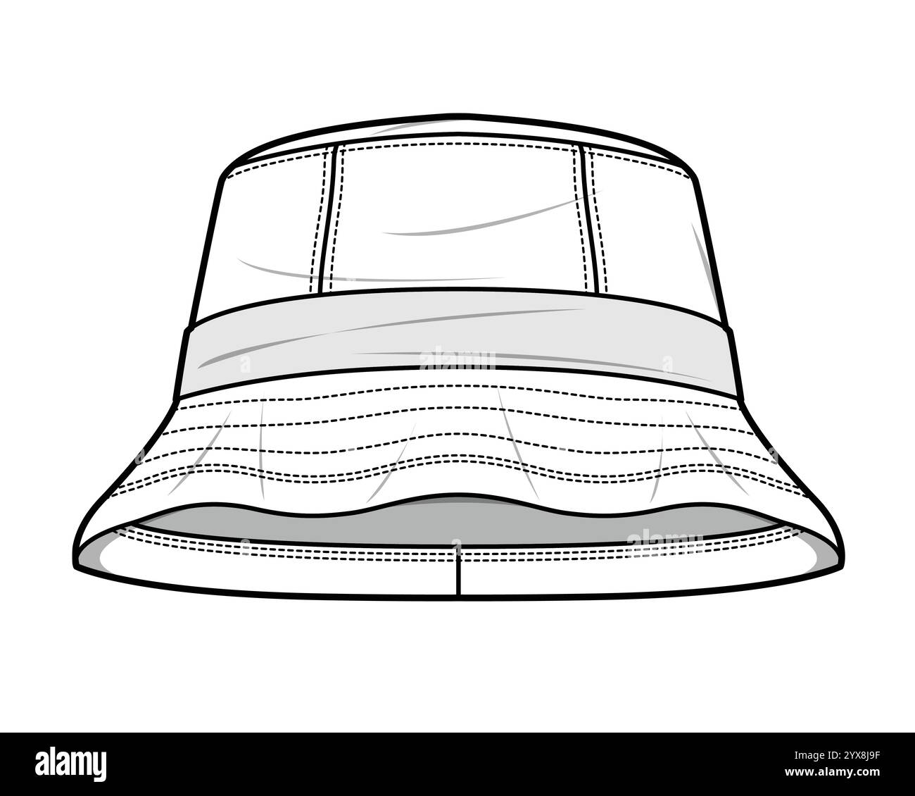 Buntal hat flat sketch hi-res stock photography and images - Alamy