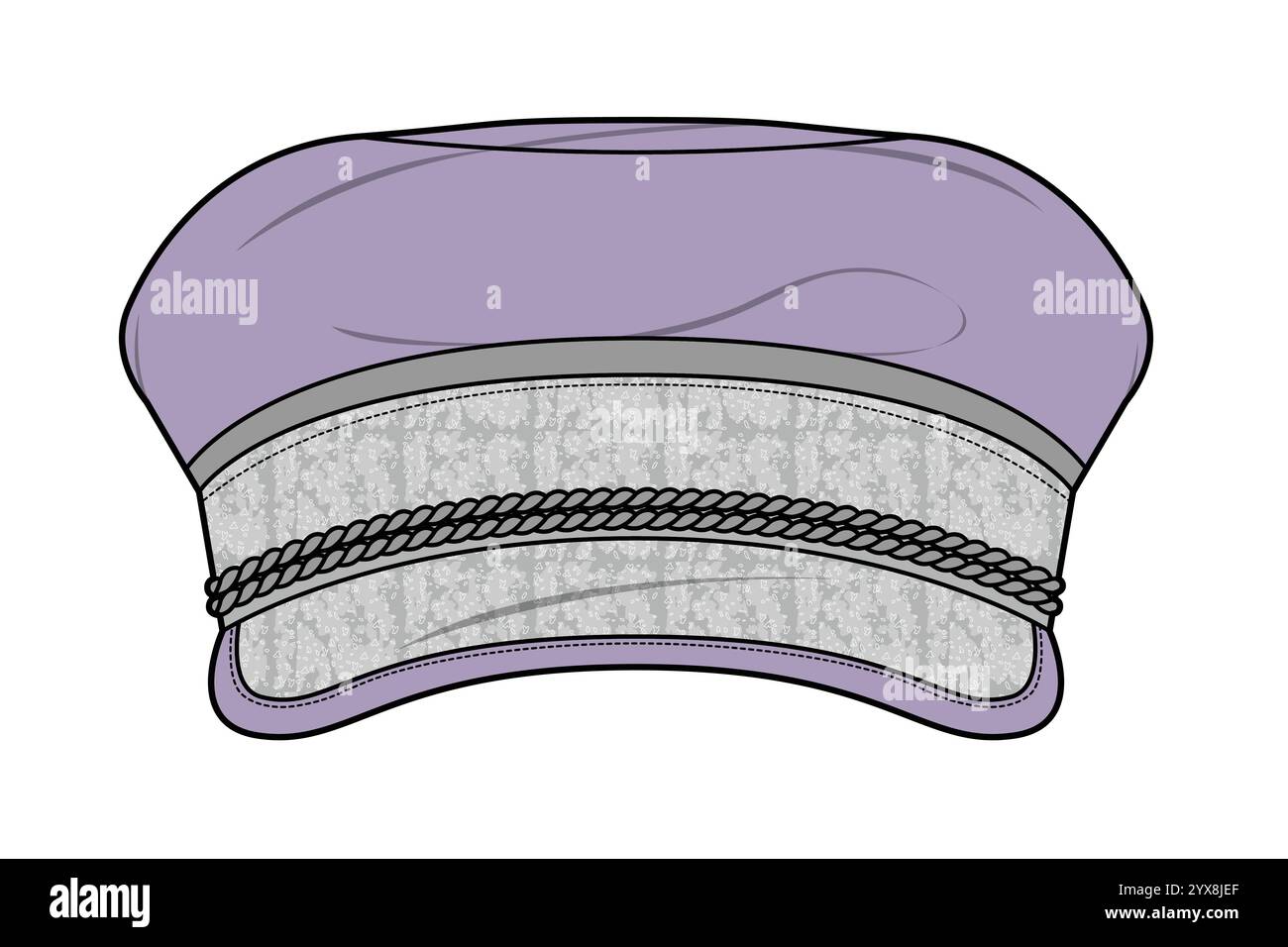 Captain cap vector template technical illustration Stock Vector Image ...