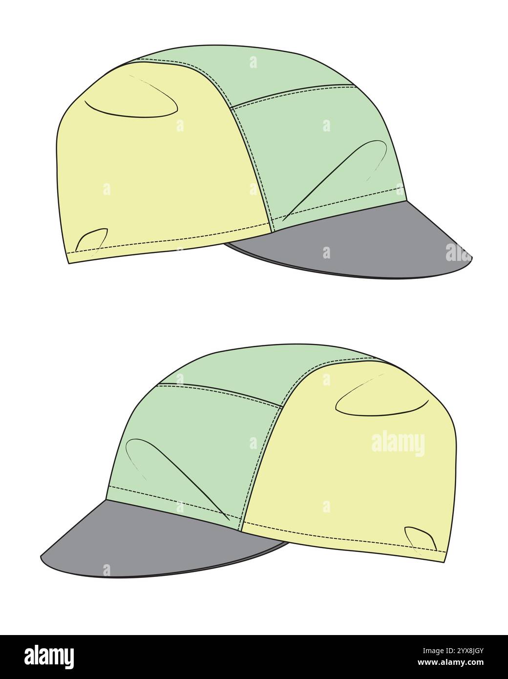 5 panel caps illustration Stock Vector Images - Alamy