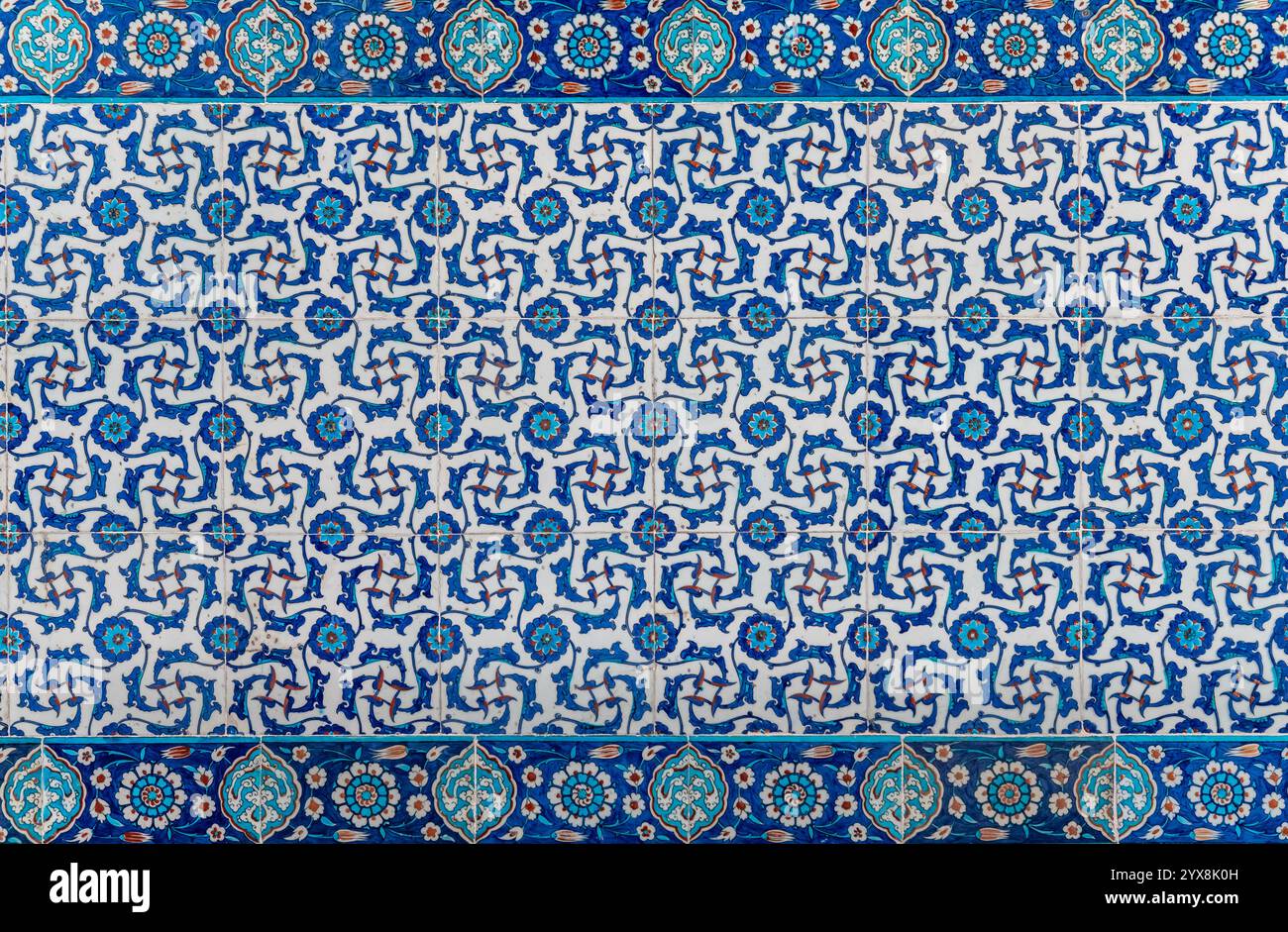 Vintage ceramic tiles, İznik tiling decor from Rustem Pasa Mosque in ...