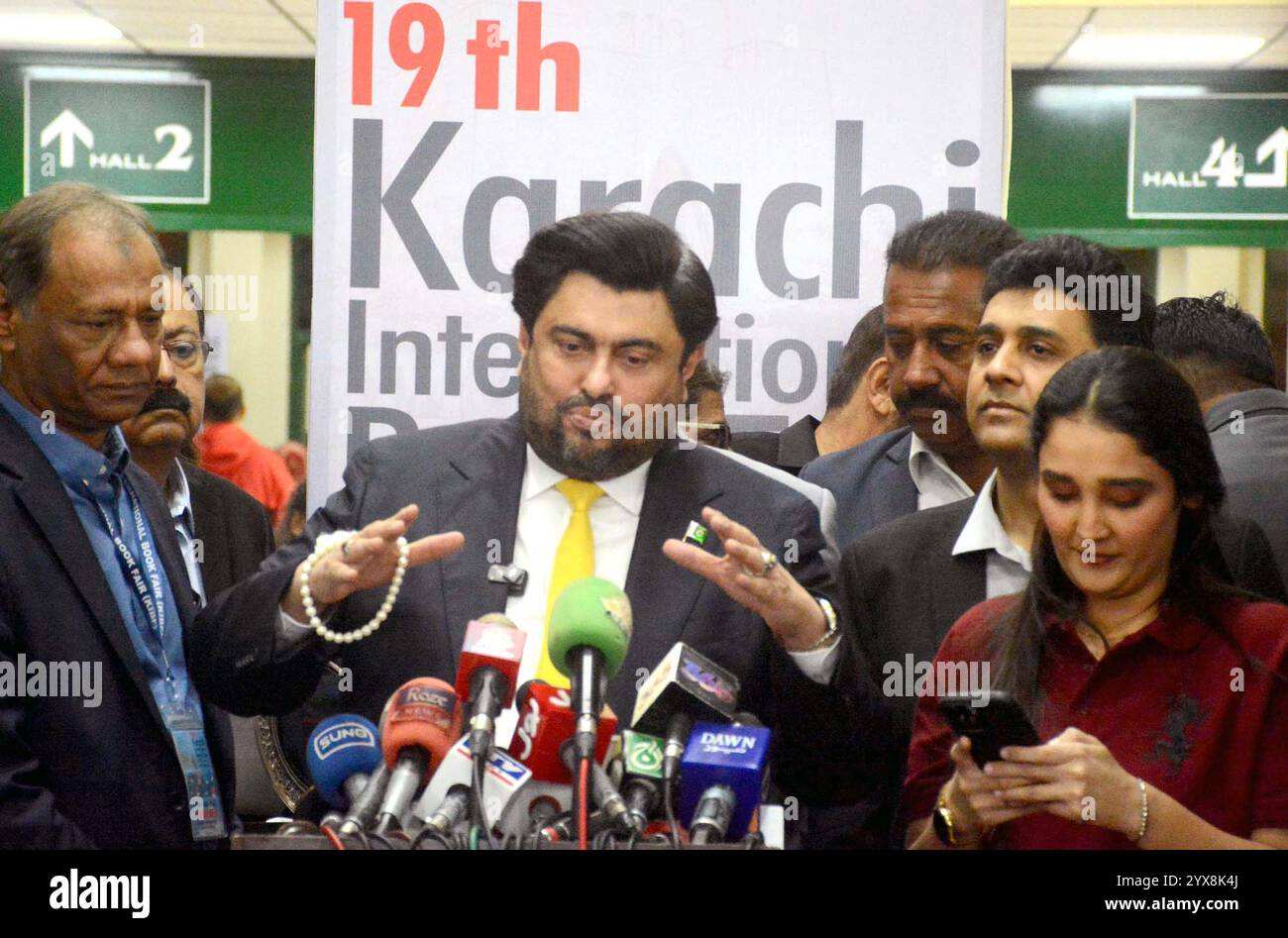 Sindh Governor, Mohammed Kamran Khan Tessori talks with media persons ...