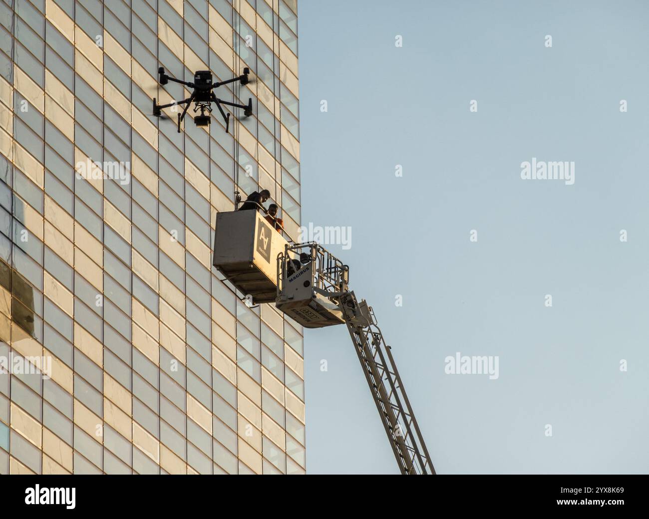 Amman, Jordan - 12 November 2024: Drone monitoring rescue from hoist ...