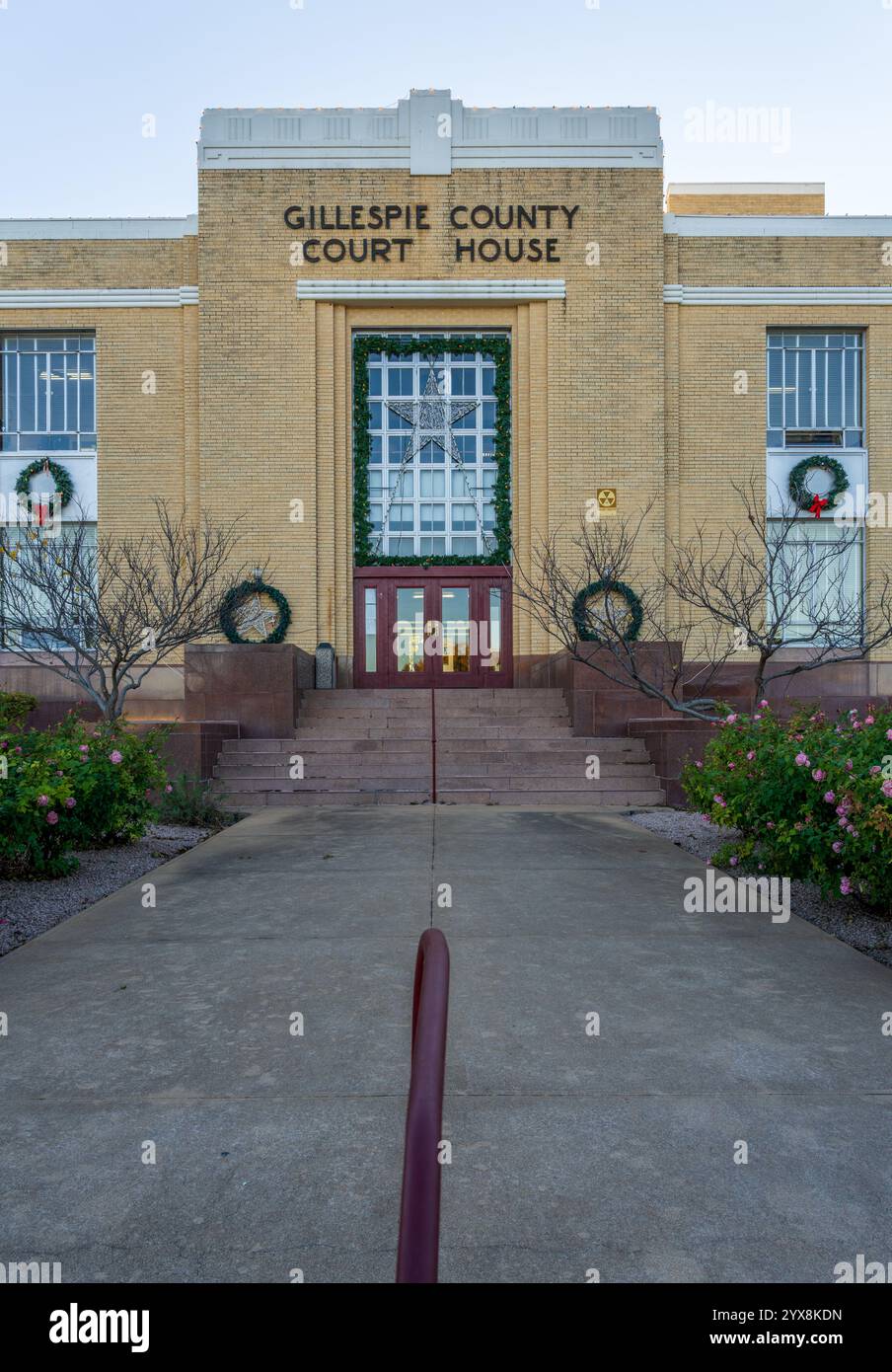 Gillespie County Courthouse in the historic city of Fredericksburg in ...