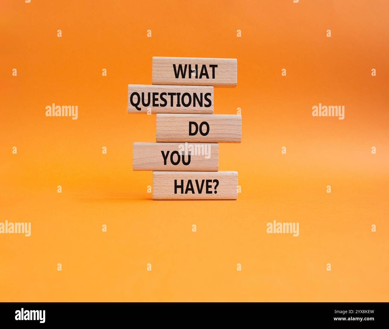 Questions symbol. Wooden blocks with words What Questions do you have ...