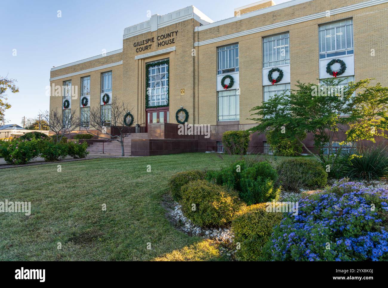 Gillespie County Courthouse in the historic city of Fredericksburg in ...