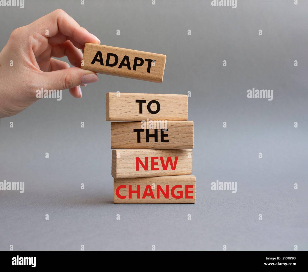 Manage and Adapt to Changes symbol. Wooden blocks with words Manage and ...