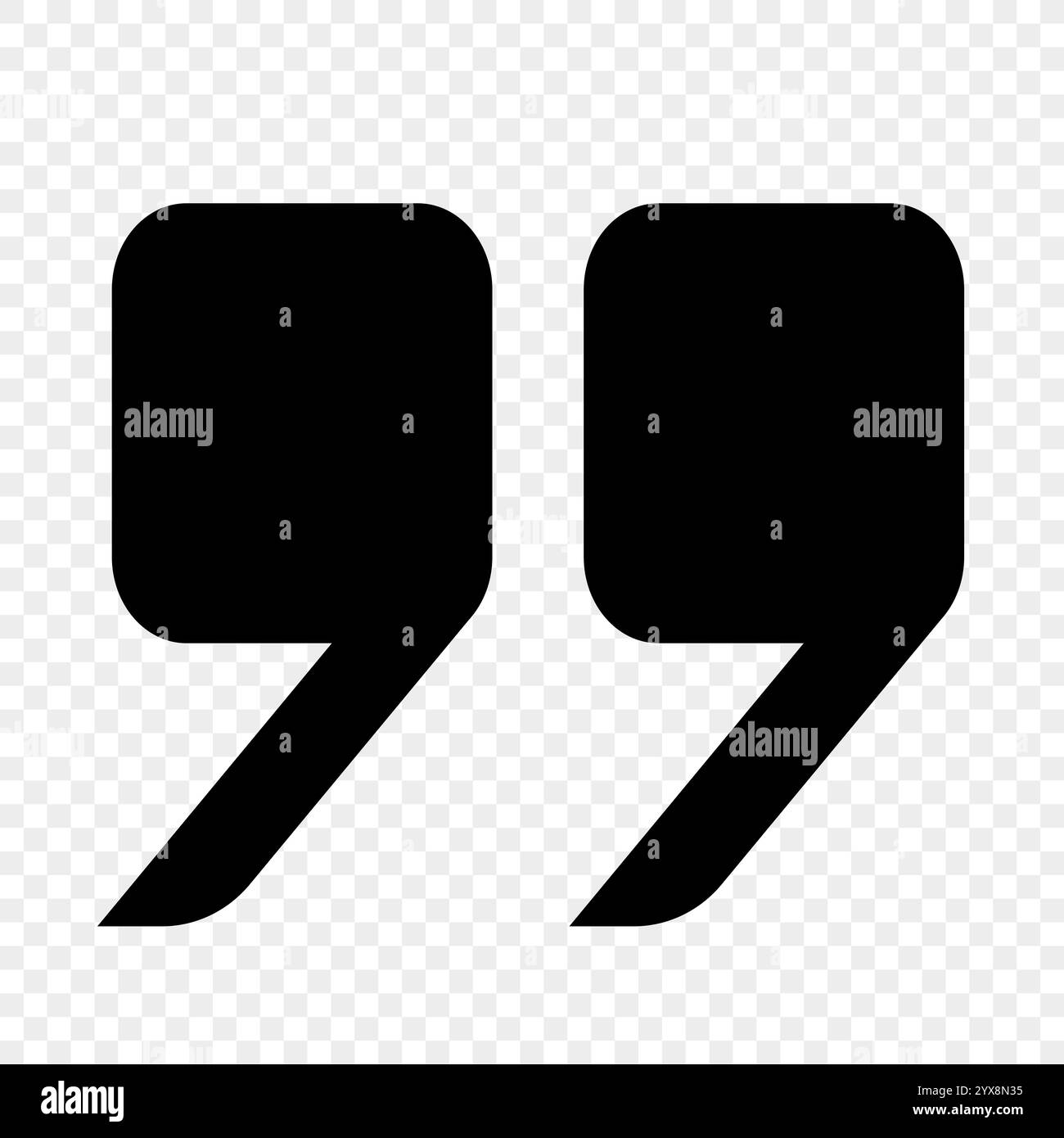 Vector icon in the form of square quotes with soft edges on a ...