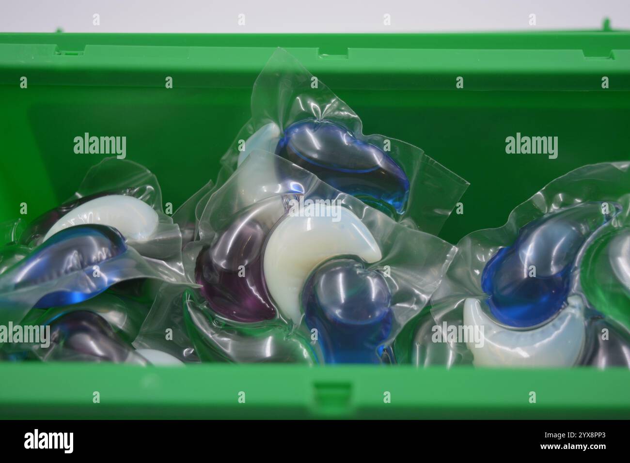 Things, objects for daily use, cleansing. Round polyethylene capsules ...