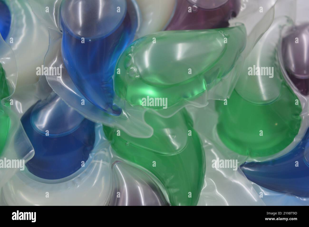 Things, objects for daily use, cleansing. Round polyethylene capsules ...