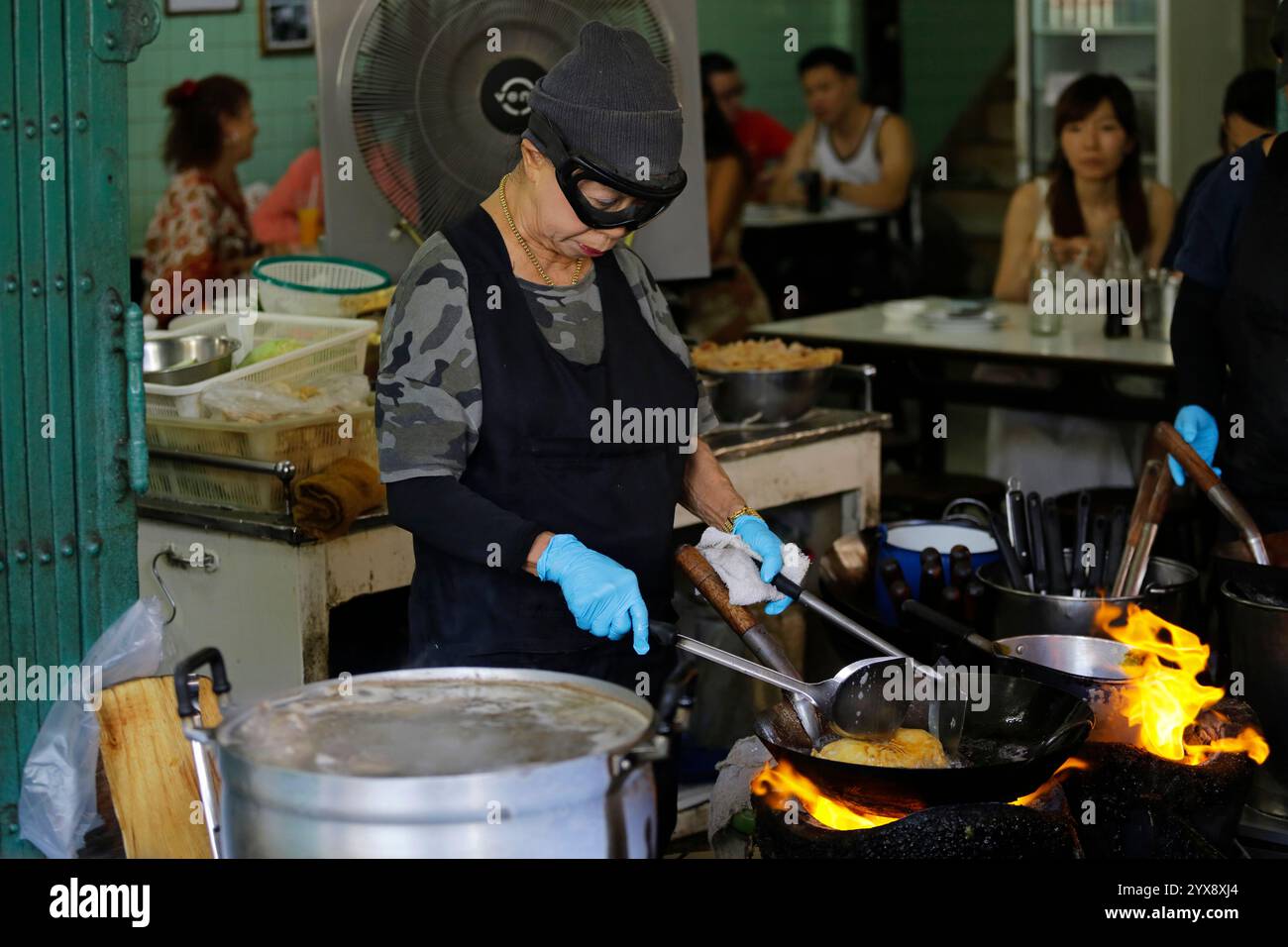 Bangkok, Thailand - April 20, 2023: The Michelin starred chef Jay Fai ...