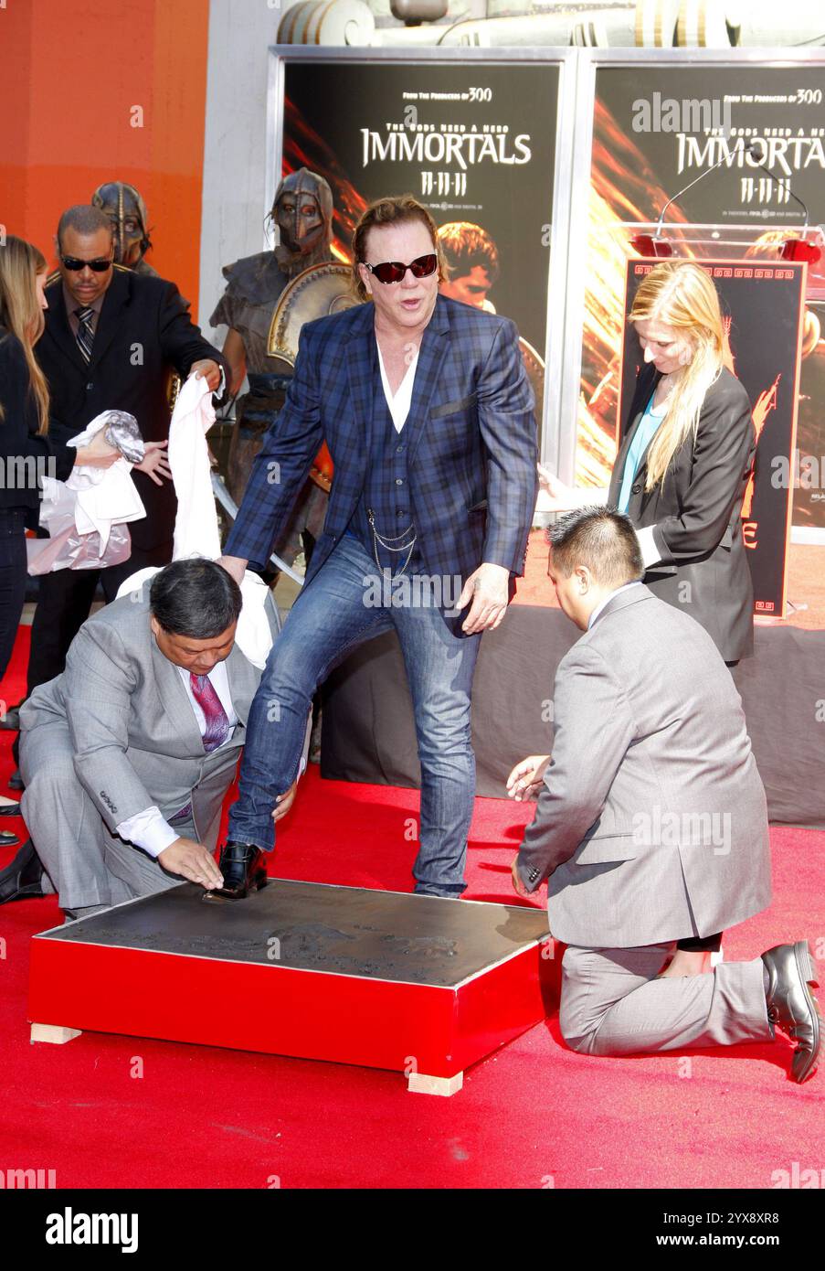 HOLLYWOOD, CA - OCTOBER 31, 2011: Mickey Rourke Hand And Footprint ...
