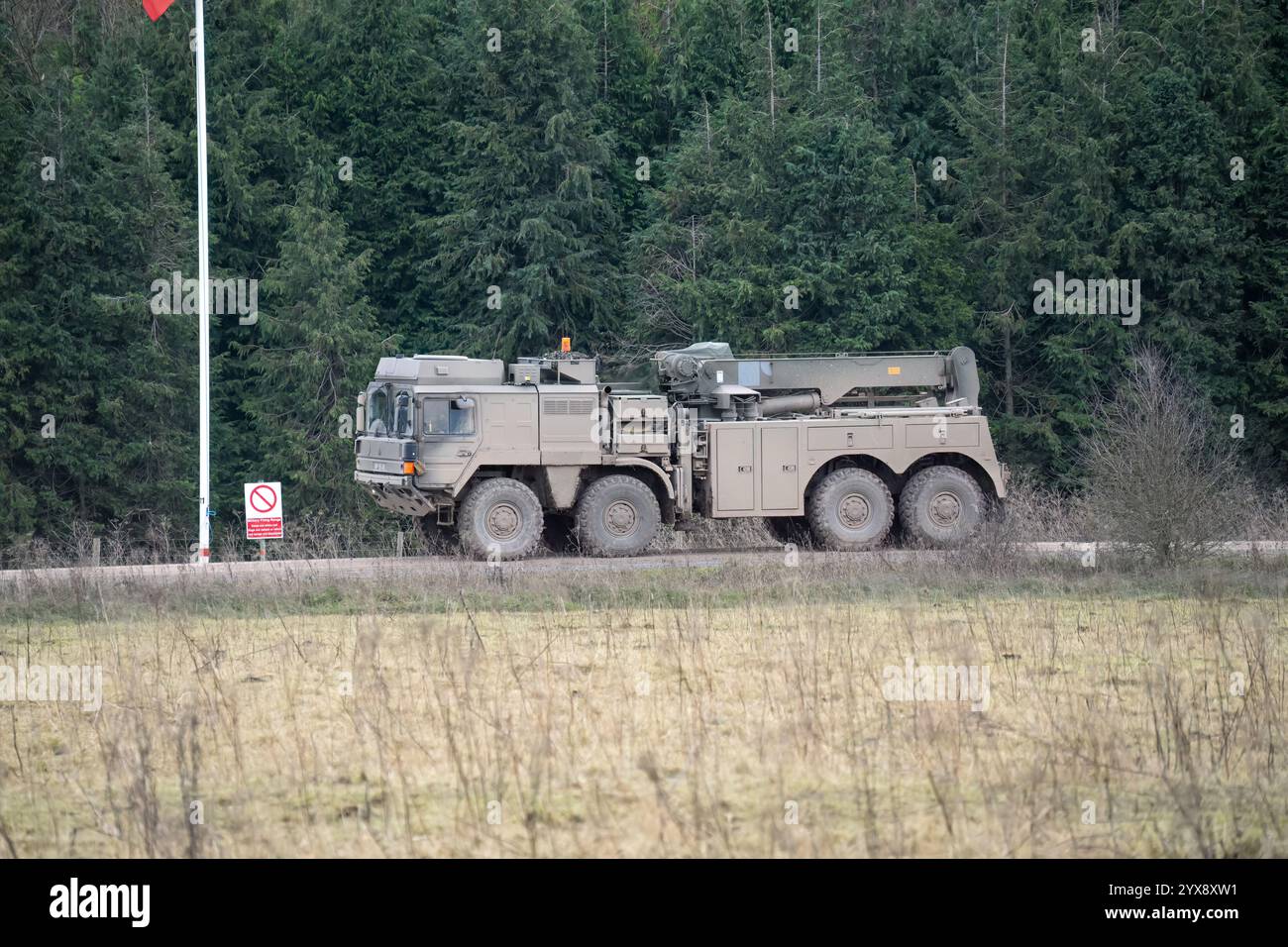 a British army MAN SVR (Support Vehicle Recovery) 8x8 Truck in motion ...